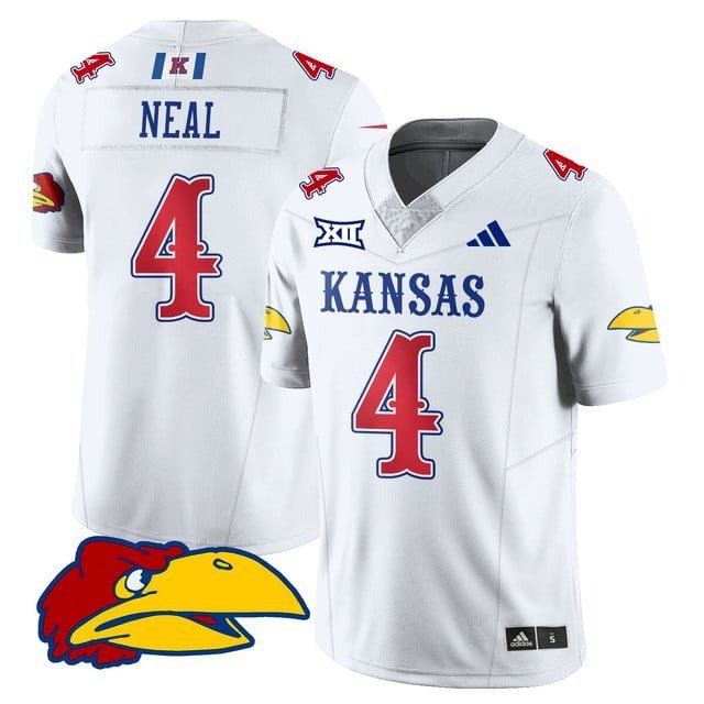 2026 Devin. Neal #4 Kansas Jayhawks Football Limited White - All Stitched