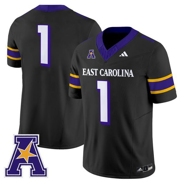 2026 Team #1 East Carolina Pirates Vapor Limited Stitched Black Limited