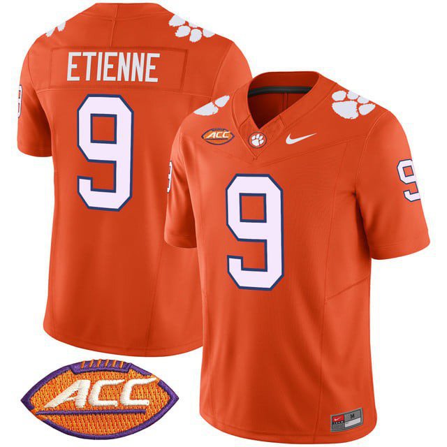 2026 Travis Etienne #9 Clemson Tigers Vapor Limited Stitched Orange
