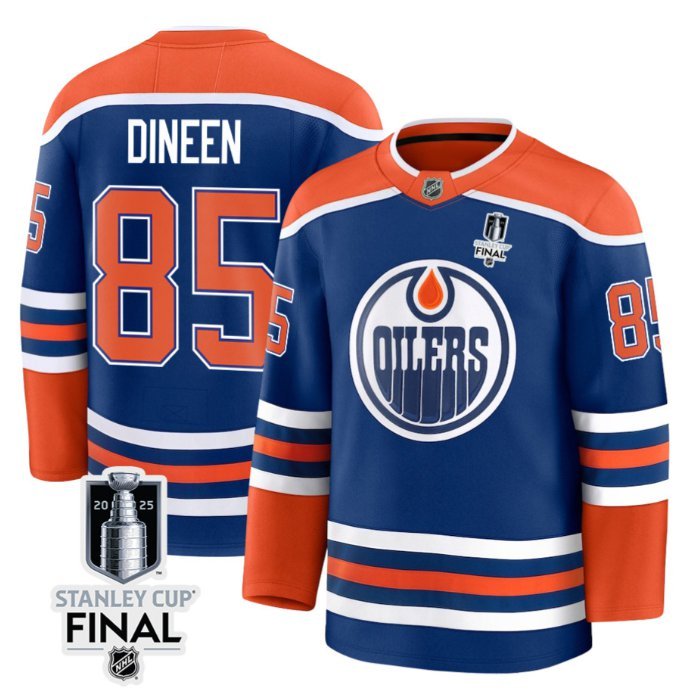 Cam Dineen 85 Edmonton Oilers 2025 STANLEY CUP Final Patch Home Royal