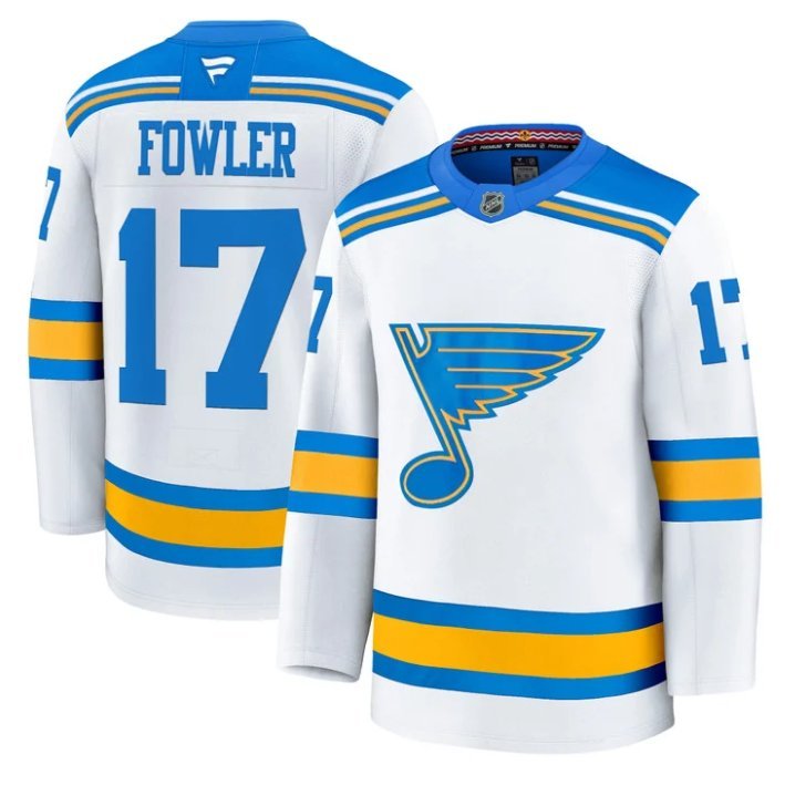 Cam Fowler #17 St. Louis Blues 2025-26 Premium Stitched White