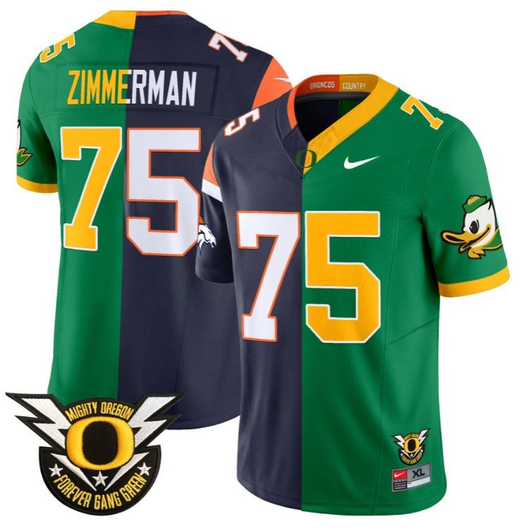 Gary Zimmerman #75 Oregon Ducks Split Vapor Limited Stitched