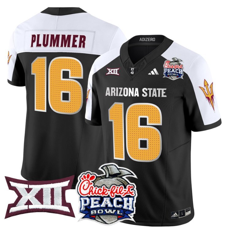 Jake Plummer #16 Arizona State Sun Devils 2025 Peach Bowl Black Alternate