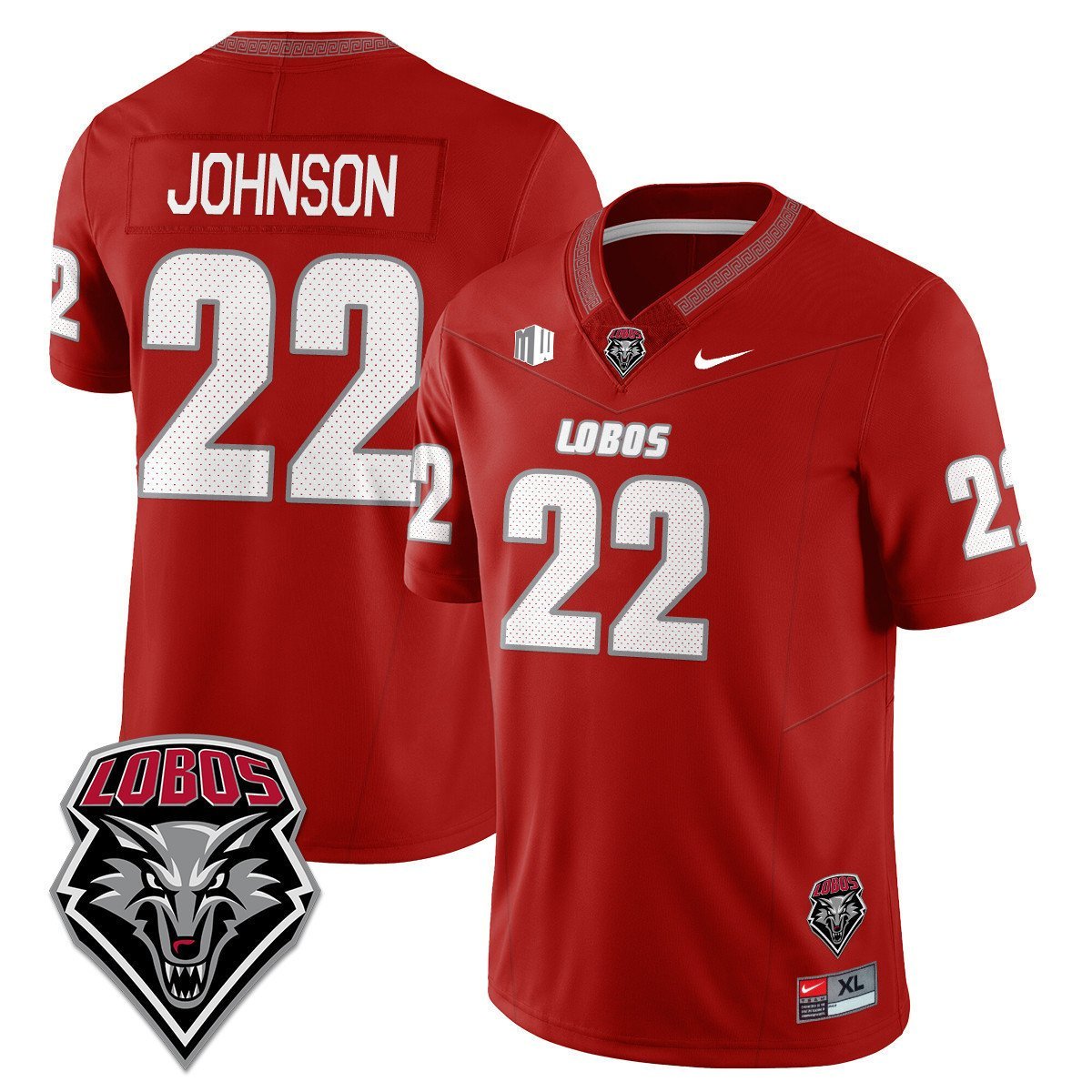Dimitri Johnson #22 UNM Lobo 2025 Stitched Red