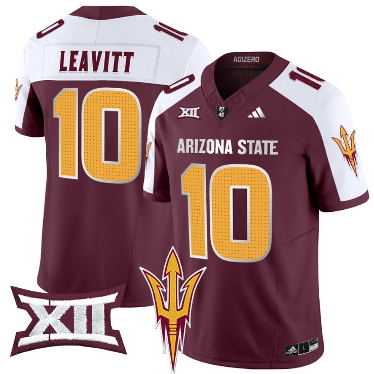 Sam Leavitt #10 Arizona State Sun Devils 2024 Vapor Limited Maroon ...