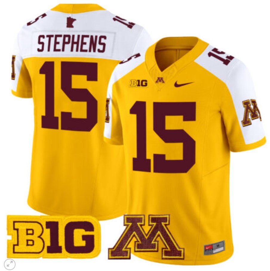 Sandy Stephens #15 Minnesota Golden Gophers Vapor Limited Gold Alternate
