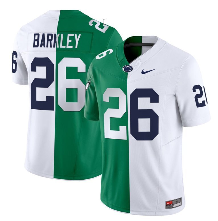 Saquon Barkley White #26 Penn State Nittany Lions Split Vapor