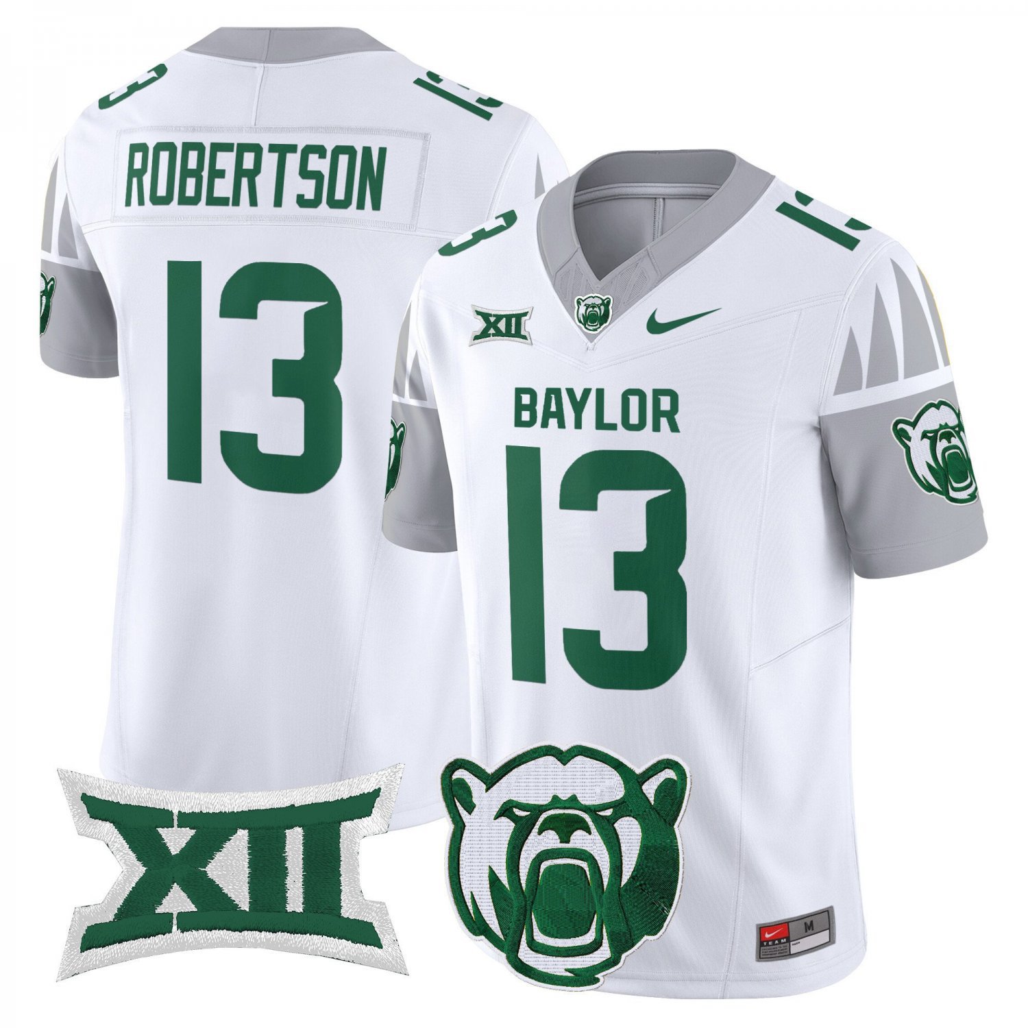 Sawyer Robertson #13 Baylor Bears 2025 V2 Vapor Stitched White