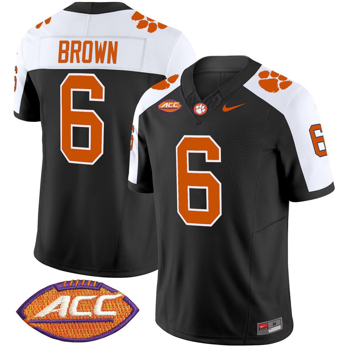 Tyler Brown #6 Clemson Tigers 2025 Vapor Limited Stitched Black Alter