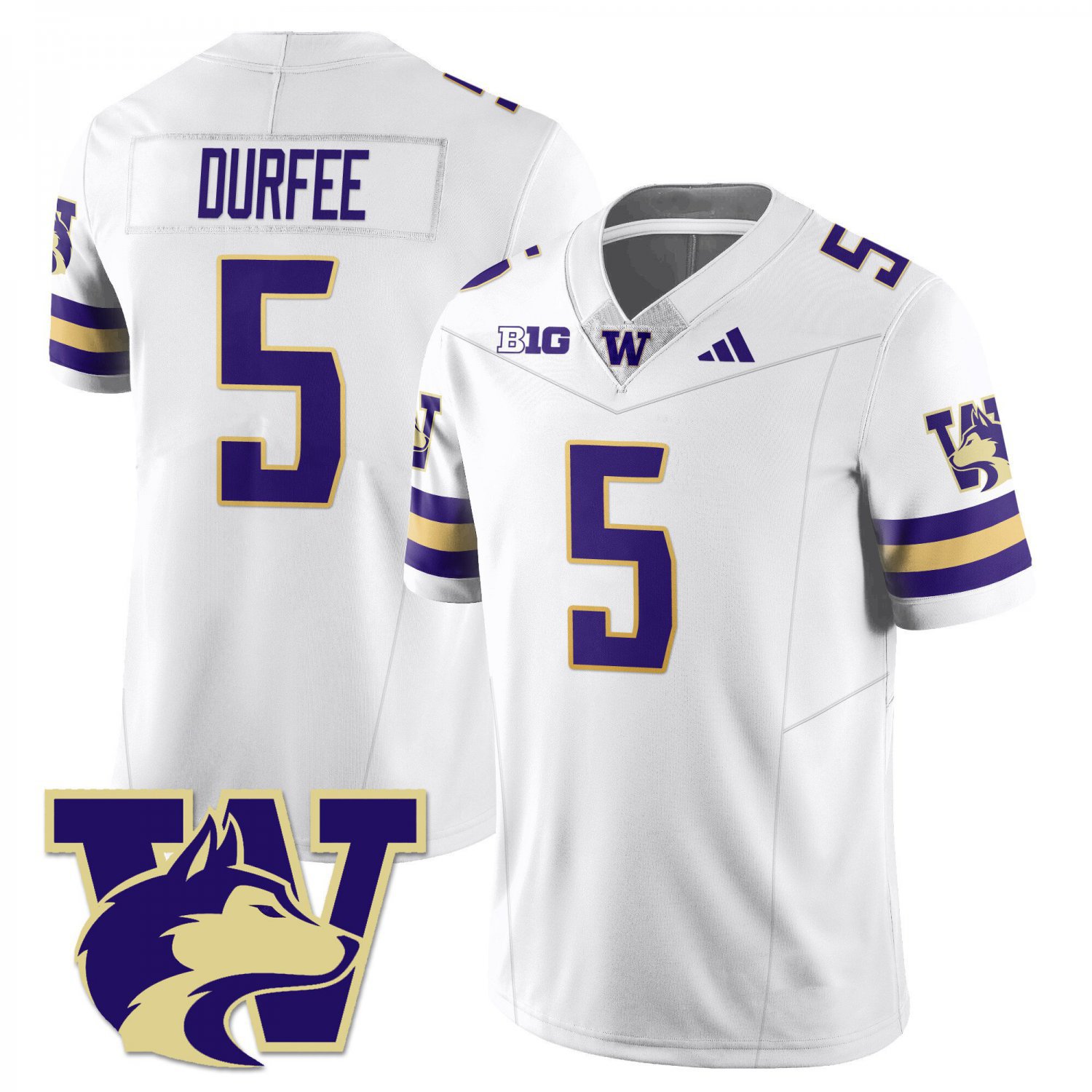 Zach Durfee #5 Washington Husky 2025 Stitched White