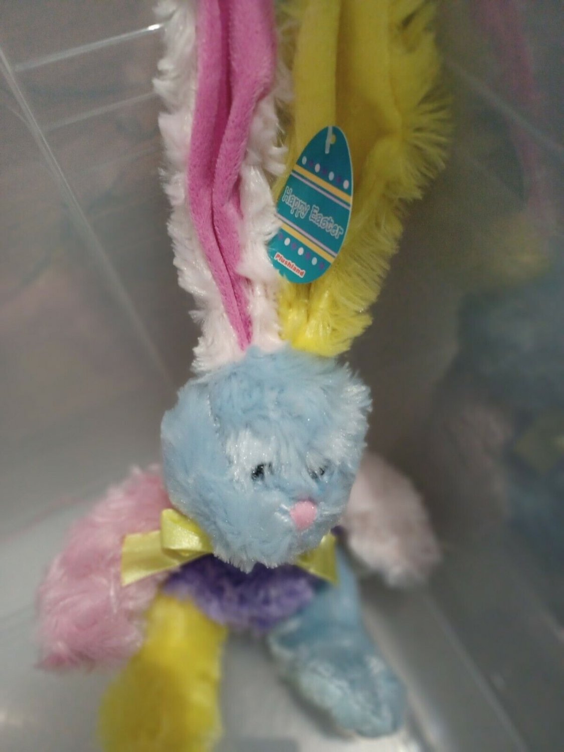 10" Plushland Easter Bunny Rabbit Plush Multicolored Plush Stuffed Toy ...