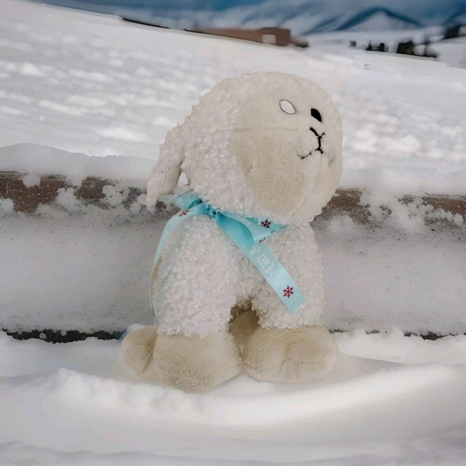 Commonwealth Toy Plush White Lamb Stuffed Animal Sheep 2007 Cream Curly ...