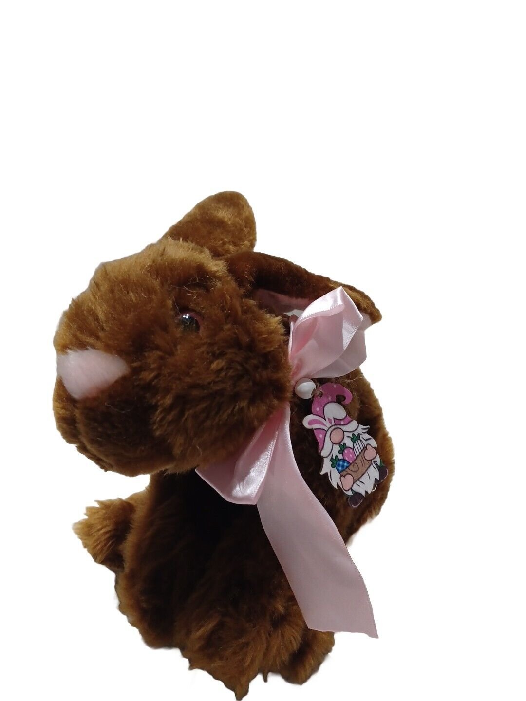 Animal Adventure Bunny Rabbit Plush Brown Pink Ribbon Stuffed Animal ...