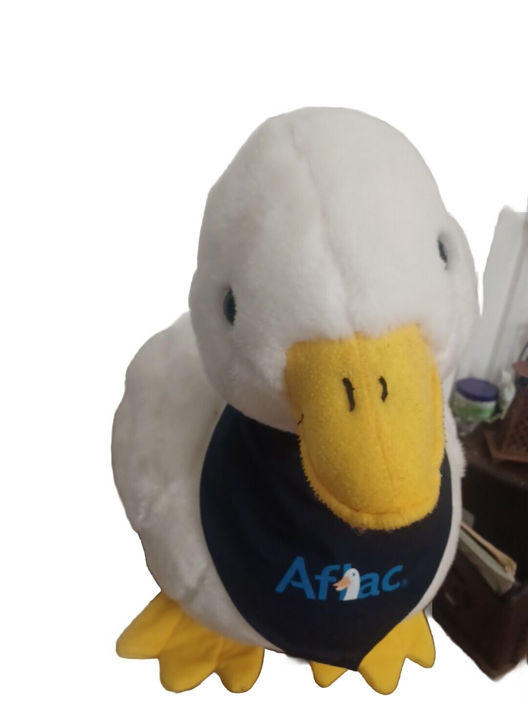 Giant AFLAC Duck Plush Stuffed Animal with Blue Bandana Jumbo Large 21 ...