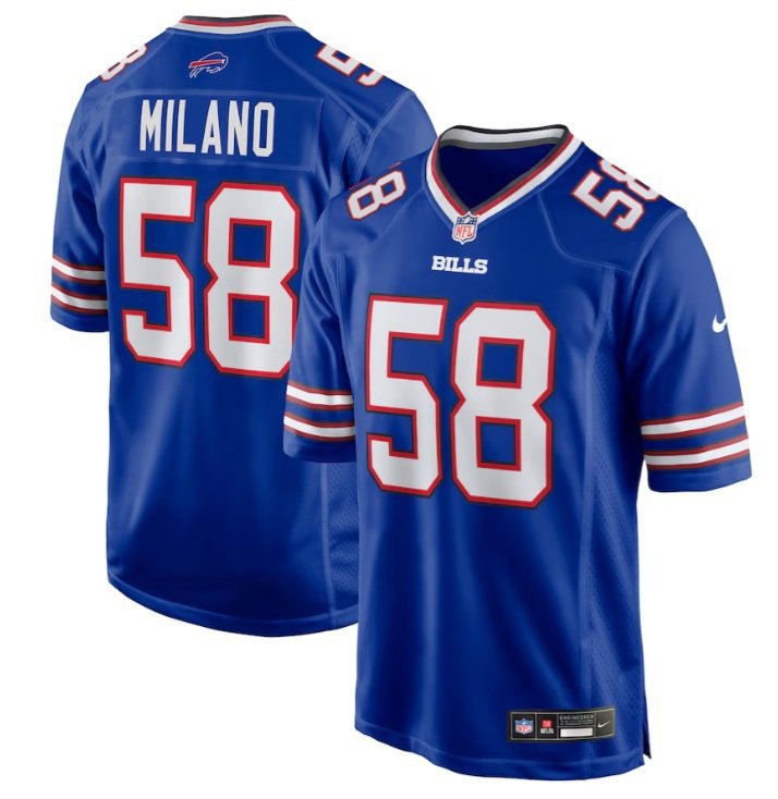 Buffalo Bills Matt Milano #58 2026 Jersey