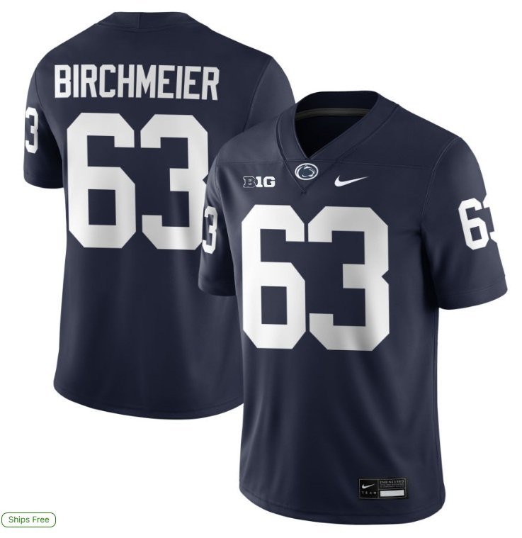 Penn State Nittany Lions Alex Birchmeier #63 2026 Jersey