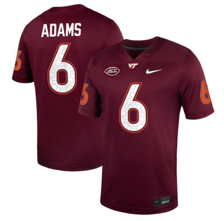Va Tech Hokies Keylen Adams #6 2026 Jersey