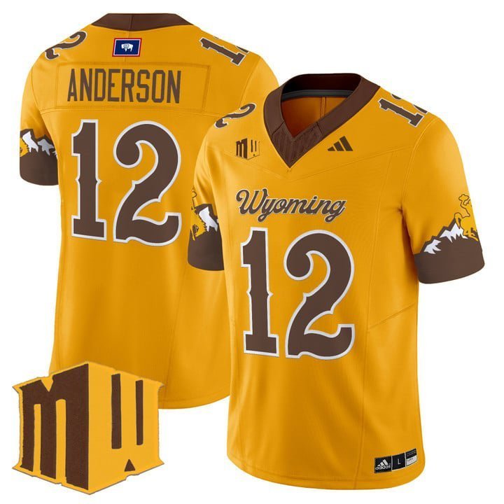 Kaden Anderson #12 Wyoming Cowboys 2026 Vapor Limited Stitched Gold Limited