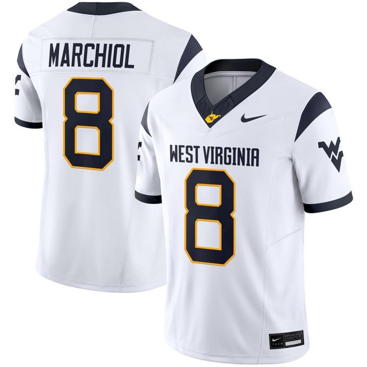 Nicco Marchiol #8 West Virginia Mountaineers 2026 Vapor Stitched White