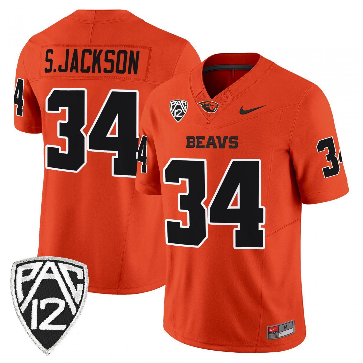 Steven Jackson #34 Oregon State Beavers 2026 Limited Stitched Orange