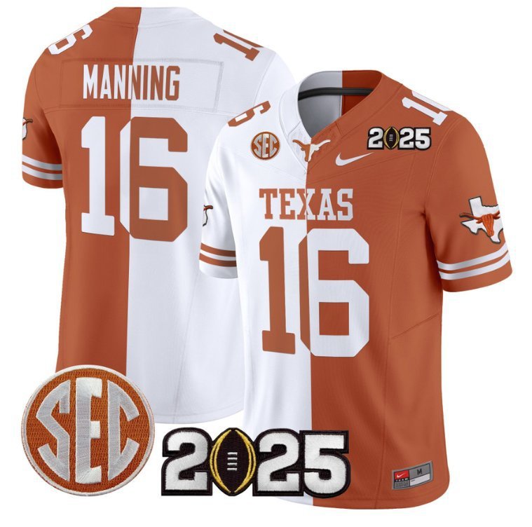 Arch Manning #16 Texas Longhorns 2026 CFP Final Patch Split