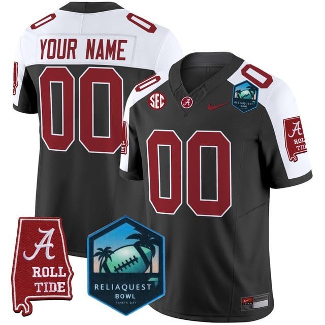 Custom Alabama Crimson Tide 2026 ReliaQuest Bowl Patch Vapor Stitched ...