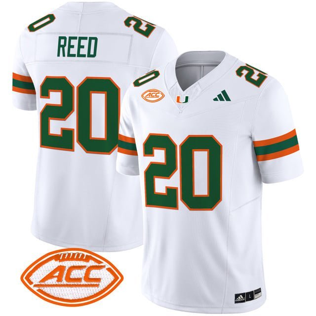 Ed Reed #20 Miami Hurricanes 2026 Vapor Football Limited White - All ...
