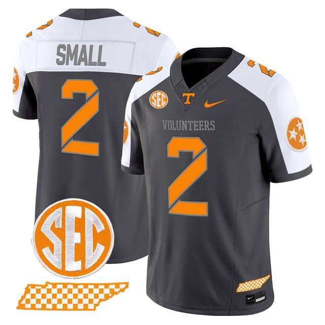 Jabari Small #2 Tennessee Volunteers 2026 Smokey Grey Series Vapor V2 ...