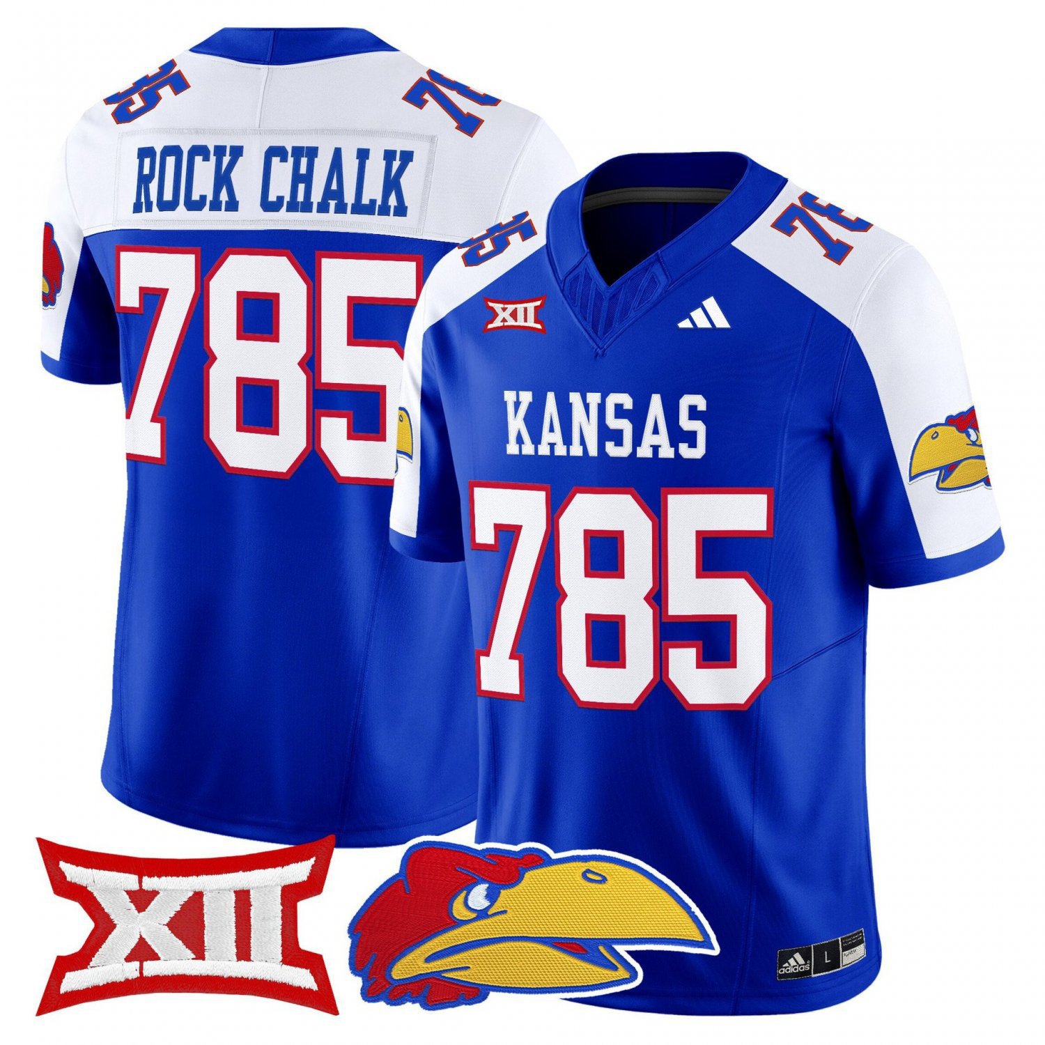 Rock Chalk #785 Kansas Jayhawks 2026 Vapor Limited Stitched Royal Alternate