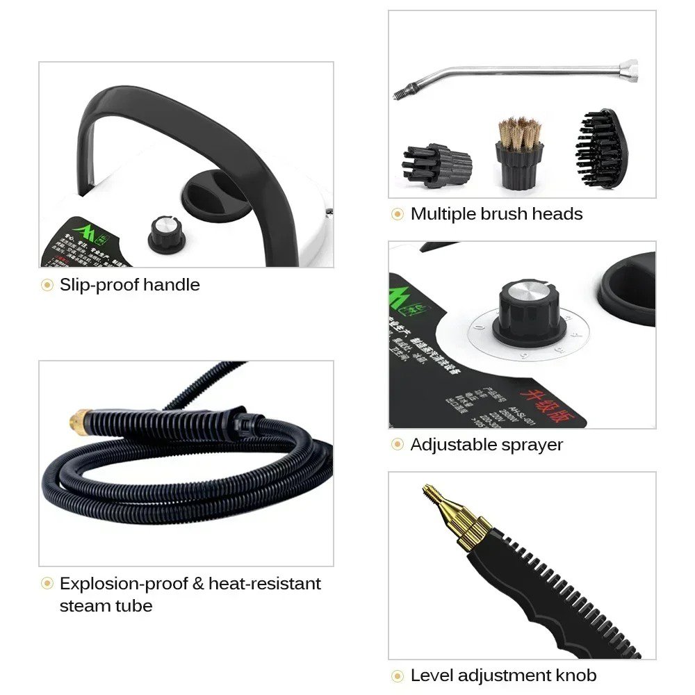 2500W Portable Steam Cleaner Sterilization Pressure Jet Washer Machine ...