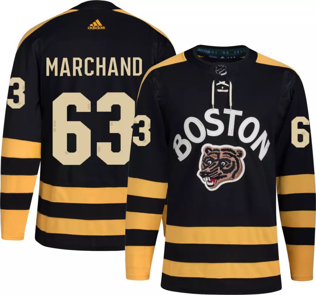 Boston Bruins #63 Brad Marchand Black 2023 Winter Classic Authentic ...