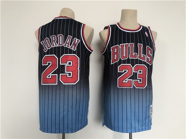 & Chicago Bulls 23 Michael Jordan Gradient M&N Classics Throwback Basket