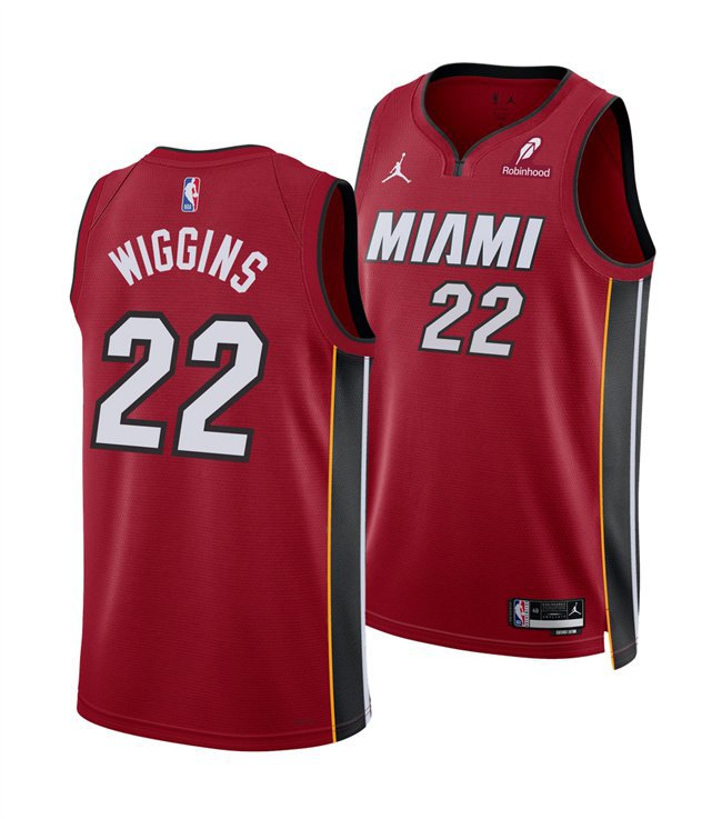 & Miami Heat 22 Andrew Wiggins Red 2025 Statement Edition Swingman Baske