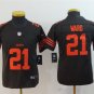 , Football Team Uniform #21 Denzel Ward s Player Game Brown Alternate ...