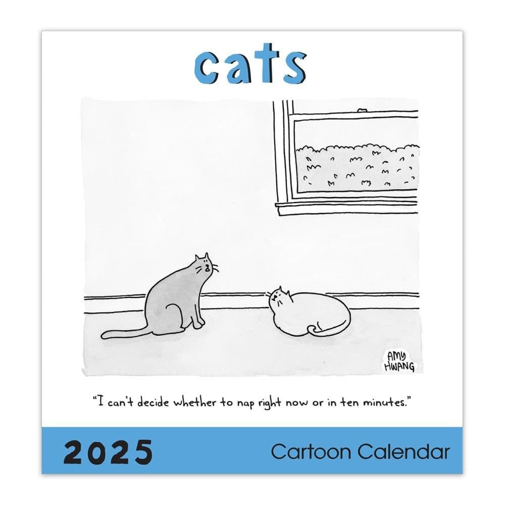 Cats Cartoon 2025 Wall Calendar
