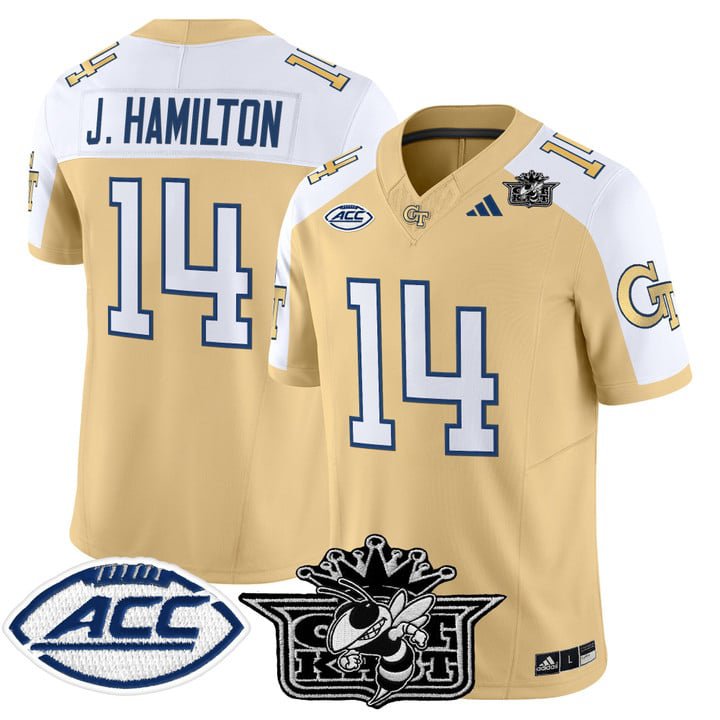 Joe Hamilton Jersey #14 Outkast Georgia Tech Yellow Jackets 2025 Gold Alter