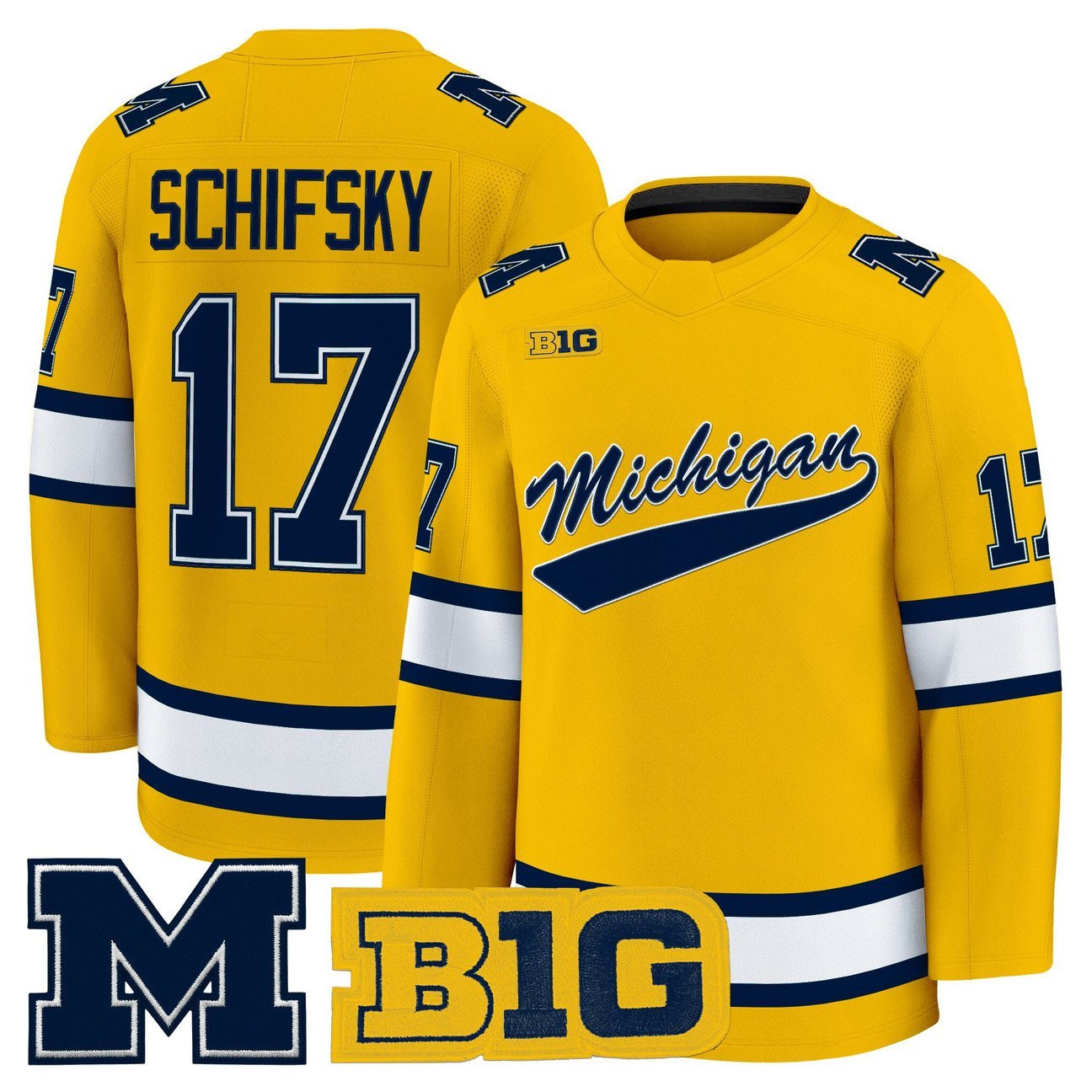 Garrett Schifsky Jersey #17 Michigan Wolverines 2025-26 Premium ...