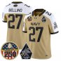 Joe Bellino Jersey #27 Navy Midshipmen Jolly Rogers 250th Patch ...