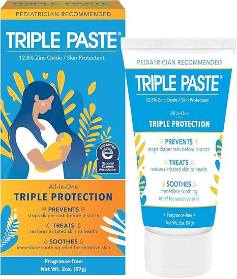 Triple Paste Medicated Ointment for Diaper Rash - Fragrance Free - 2 oz ...