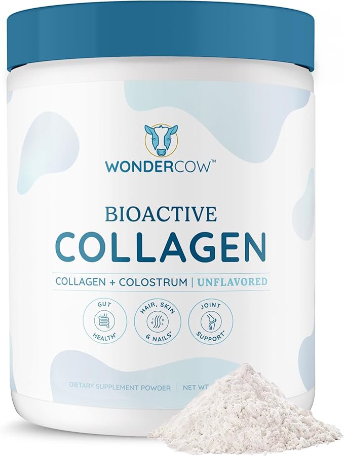 Collagen Peptides Powder w/Bovine Colostrum, Naturally-Sourced ...