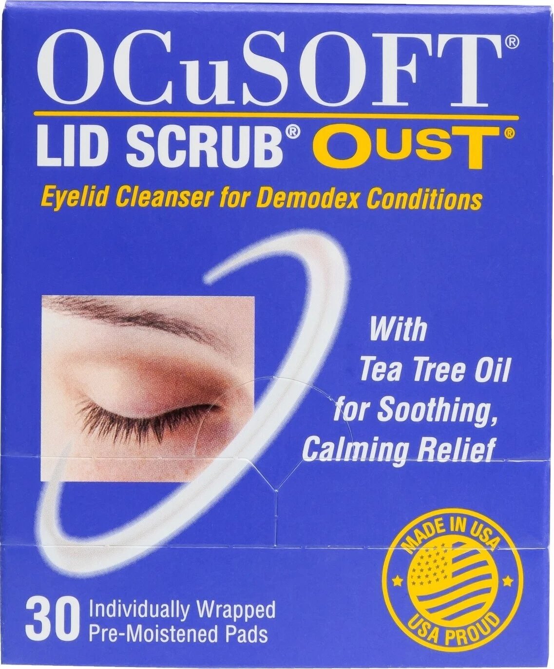 OCuSOFT Oust Demodex Cleanser Pre-Moistened Pads - 30 Pads