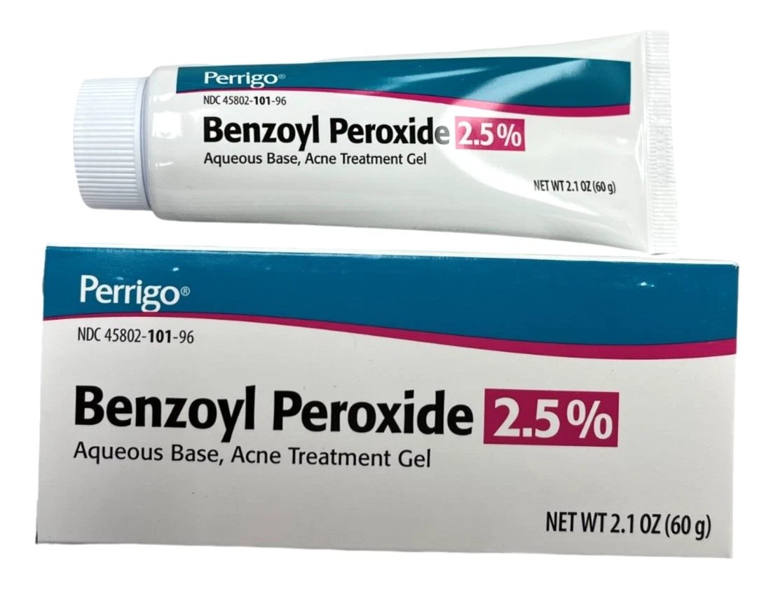 Benzoyl Peroxide 2.5% Acne GEL 2.1oz ( 60 gm ) PERRIGO / PADAGIS