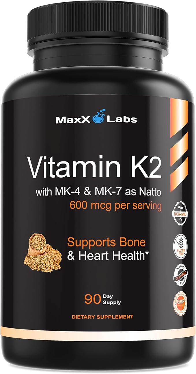 Vitamin K2 Supplement - Full Spectrum Vitamin K2-MK7, MK4 & Vitamin D ...