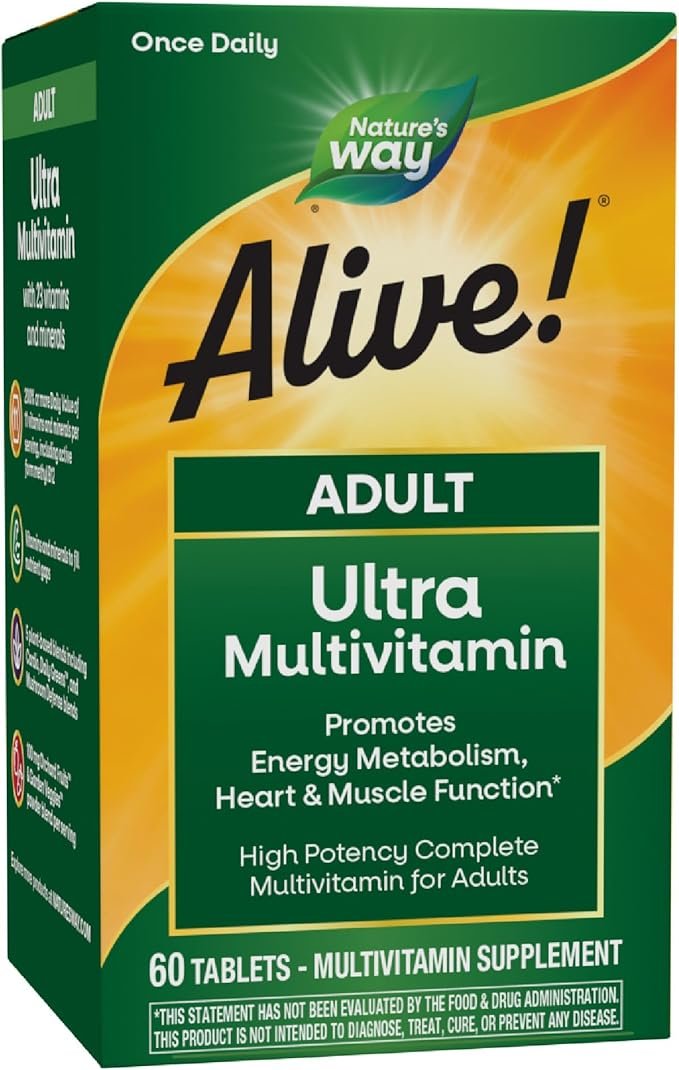 Nature's Way Alive! Adult Ultra Multivitamins, Promotes Energy ...