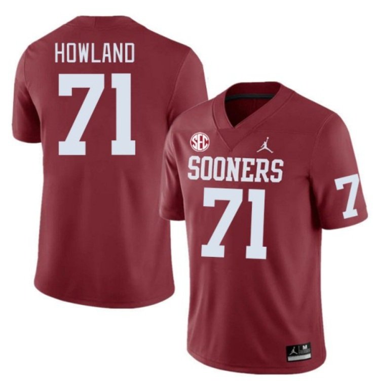 Oklahoma Sooners Men's 2025 Logan Howland #71 Football Jersey