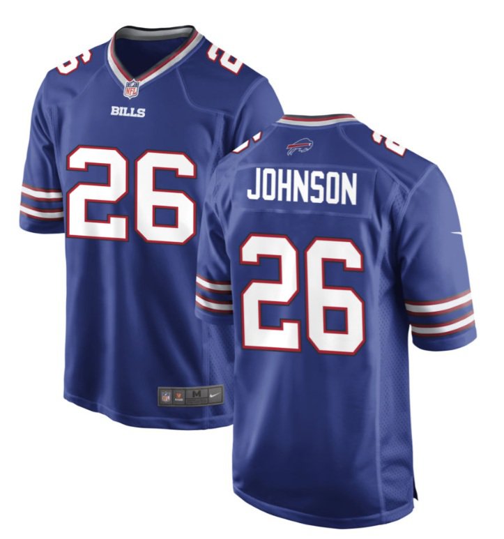 Buffalo Bills Ty Johnson #26 Men's 2025 Football Jersey