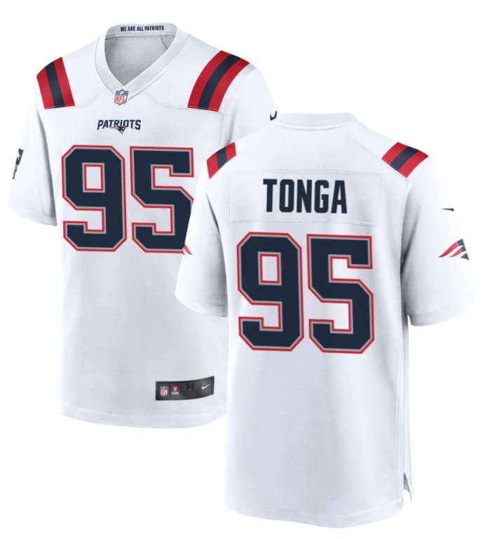 New England Patriots Khyiris Tonga #95 Men's Football Jersey 2026