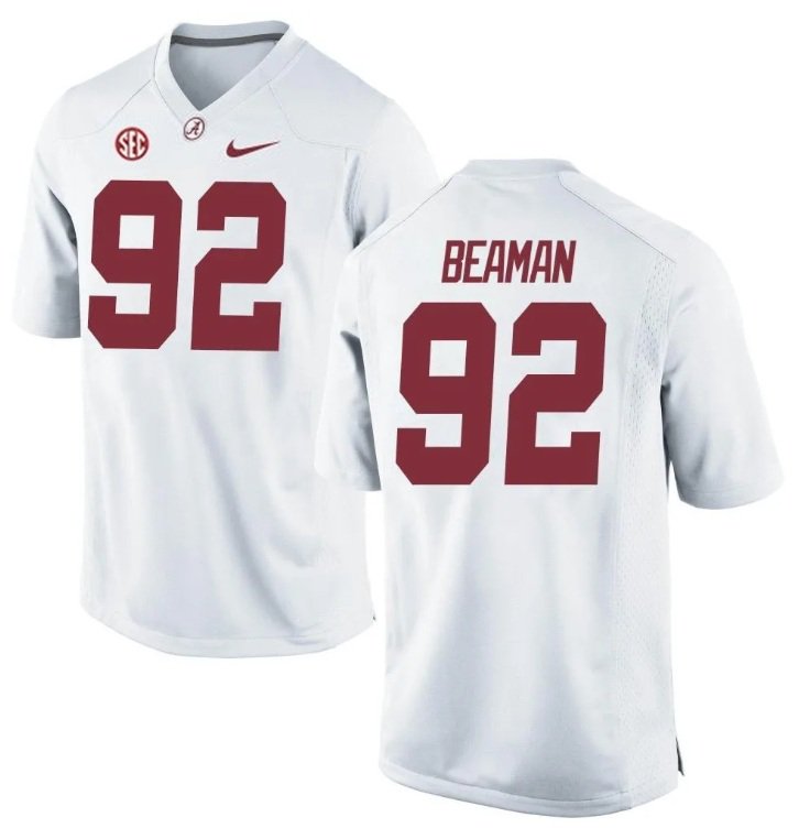 Alabama Crimson Tide Jeremiah Beaman #92 Men's 2025 Football Jersey