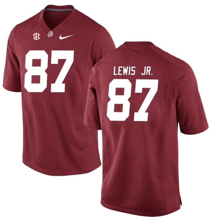 Alabama Crimson Tide Danny Lewis Jr. #87 Men's 2025 Football Jersey