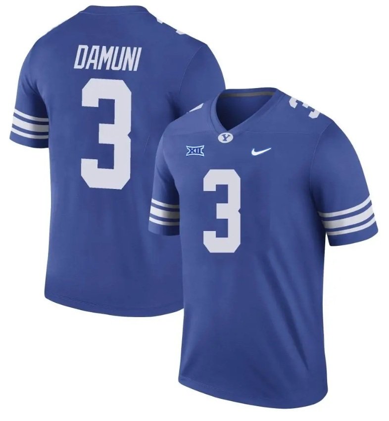 BYU Cougars Raider Damuni #3 Men's 2025 Football Jersey
